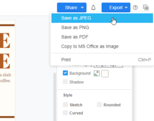 How to export my work as an image (PNG / JPG)? - Visual Paradigm Blog