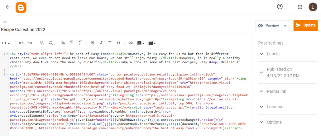 Add A Popup Book In Blogger - Visual Paradigm Blog