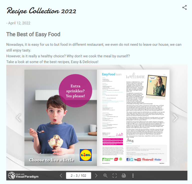 Embed A Flipbook In Blogger - Visual Paradigm Blog
