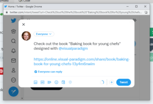 Share My Flipbook Via Twitter - Visual Paradigm Blog