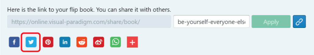 Share My Flipbook Via Twitter - Visual Paradigm Blog