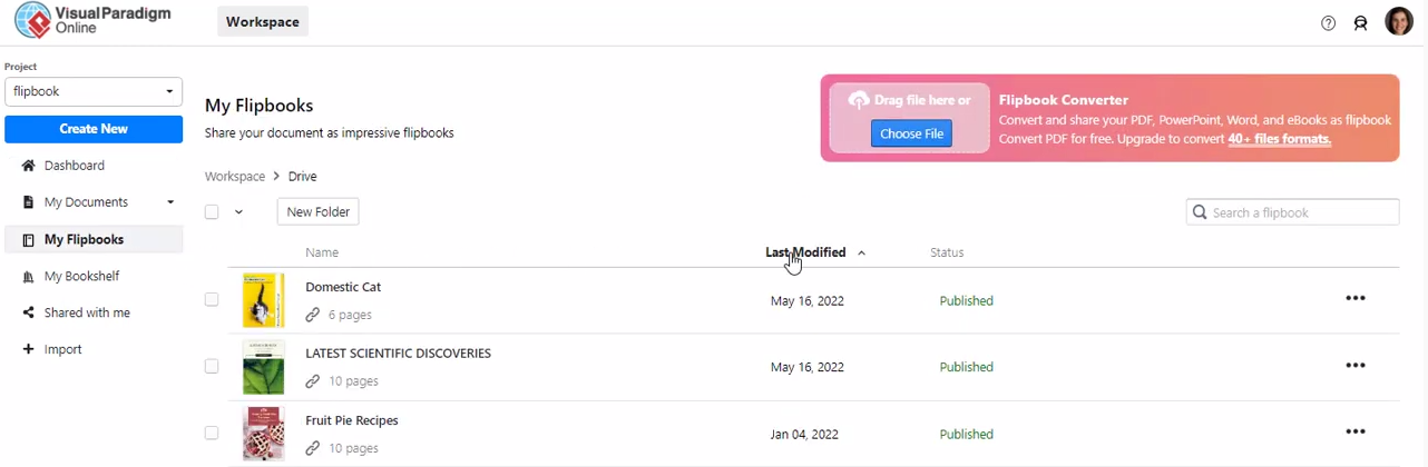 Find recently created flipbook - Visual Paradigm Blog