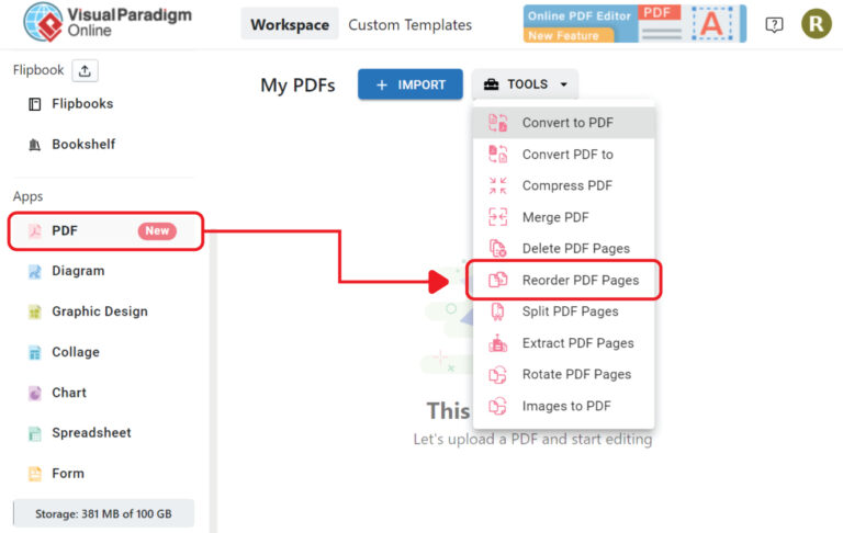 How to reorder page in PDF - Visual Paradigm Blog