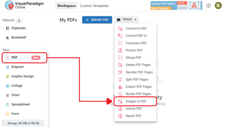 How to convert PNG to PDF - Visual Paradigm Blog