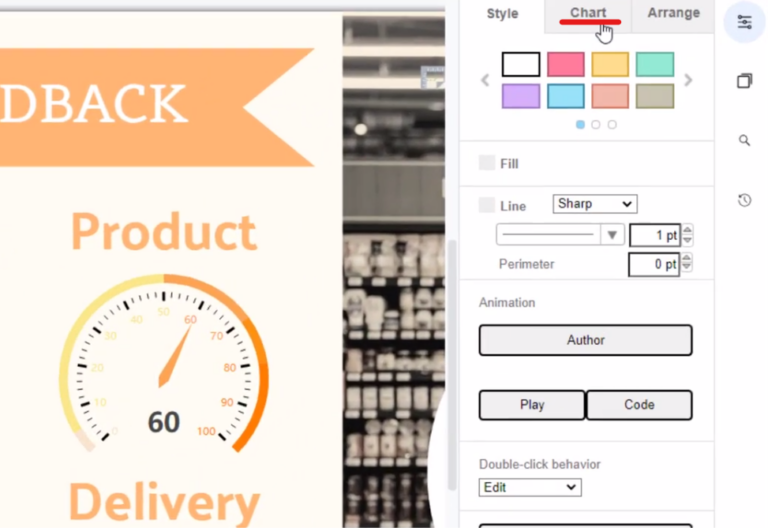 Specify minimum & maximum value in gauge chart - Visual Paradigm Blog