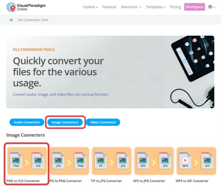 How to create ICO from PNG files for Free - Visual Paradigm Blog