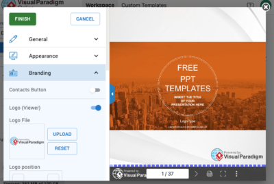 How to Specify Brand Logo in PowerPoint Slideshow Control Bar - Visual ...