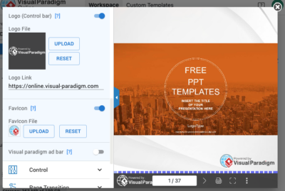 How to Specify Brand Logo in PowerPoint Slideshow Control Bar - Visual Paradigm Blog