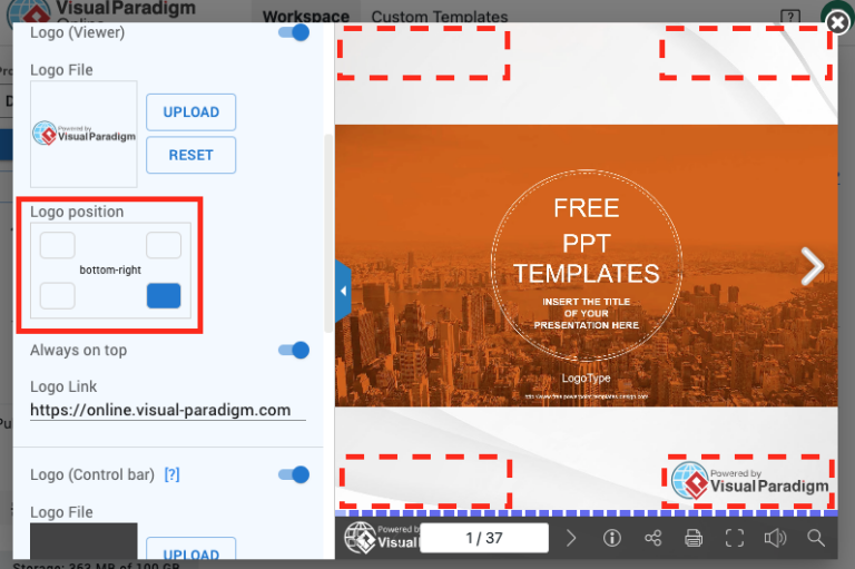 How to Specify Brand Logo in PowerPoint Slideshow - Visual Paradigm Blog