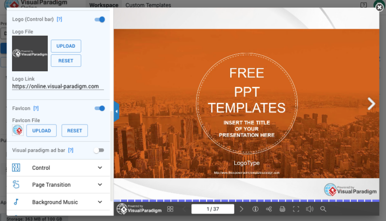 How to Remove Visual Paradigm Logo in PowerPoint Slideshow Control Bar ...