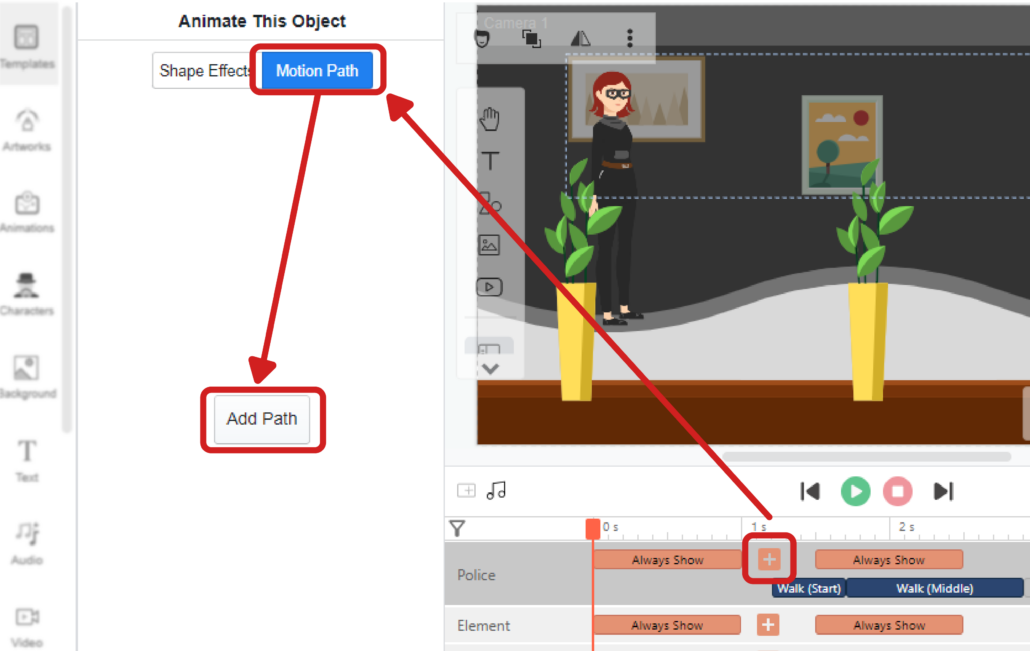 Make Character Walk In Curve Path Visual Paradigm Blog