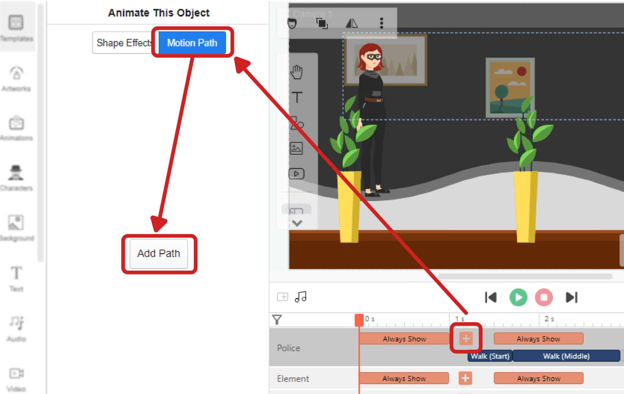 Make Character Walk in Curve Path - Visual Paradigm Blog
