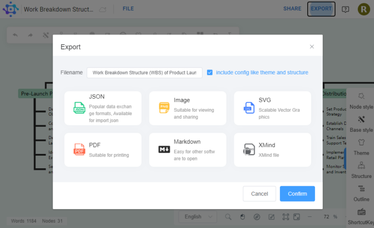 How to Create Work Breakdown Structure Diagram using Visual Paradigm Smart Board - Visual ...